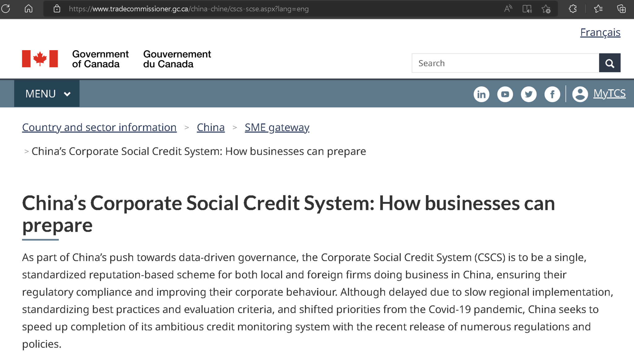 Social credit system has outstretched globally and operating in Canada ...