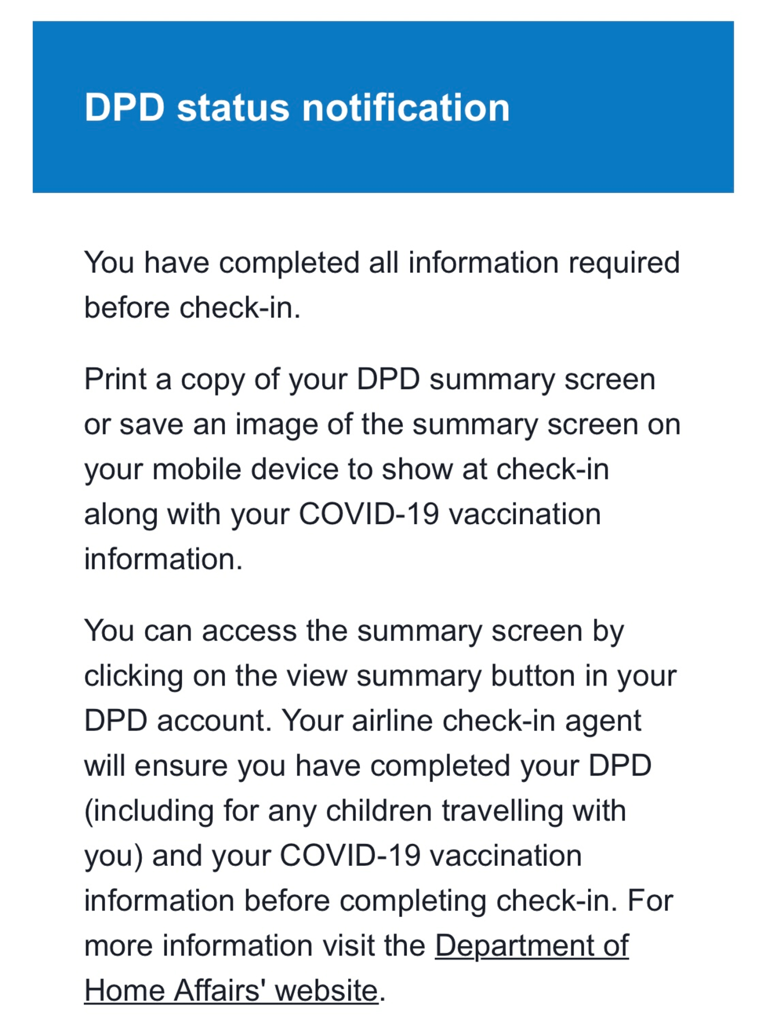 A Digital Passenger Declaration for entry into Australia was introduced ...